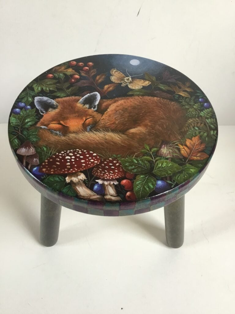 ‘Sleepy Fox’ Stool - Old Chapel Gallery