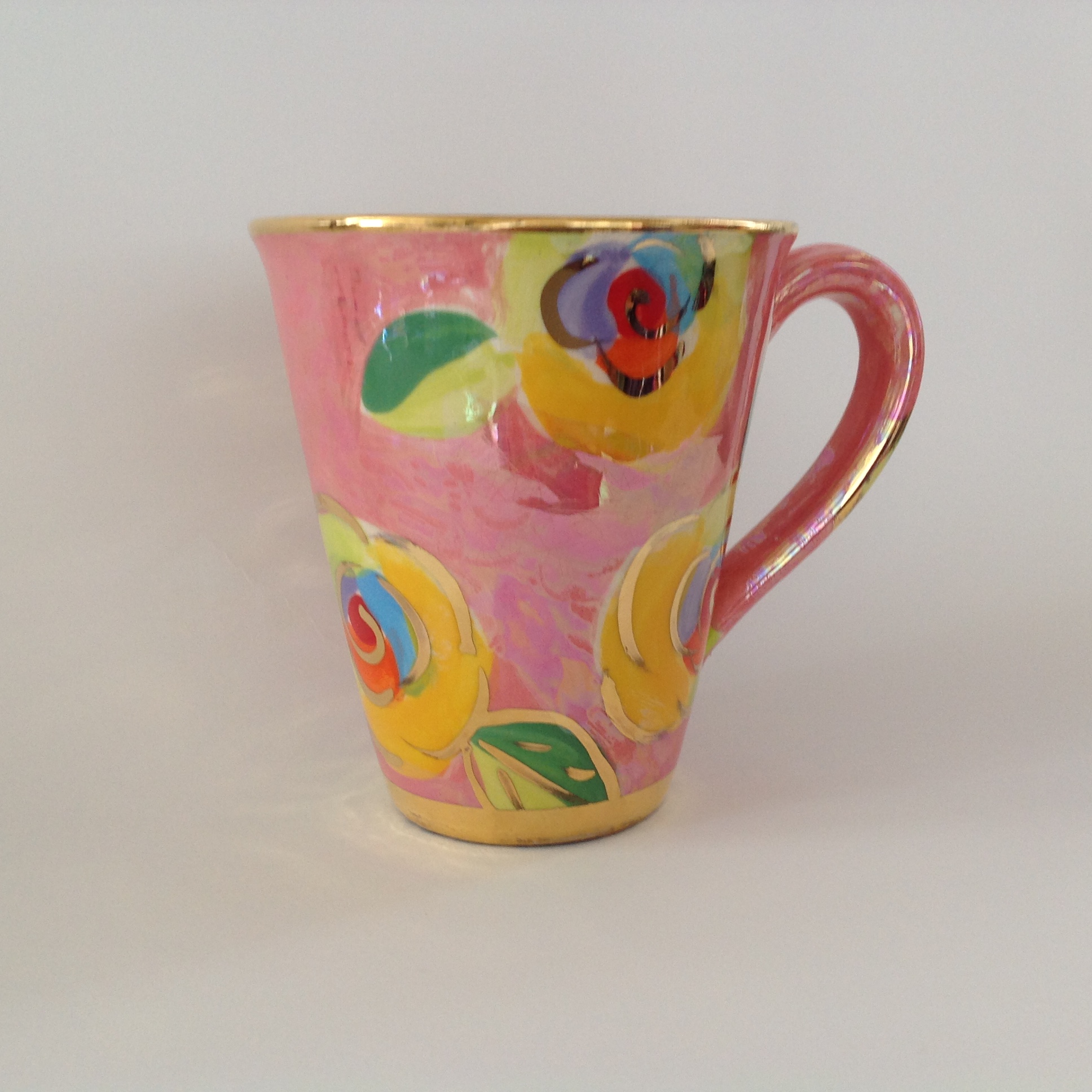 Ceramic Pink Lustre Rose Mug - Old Chapel Gallery