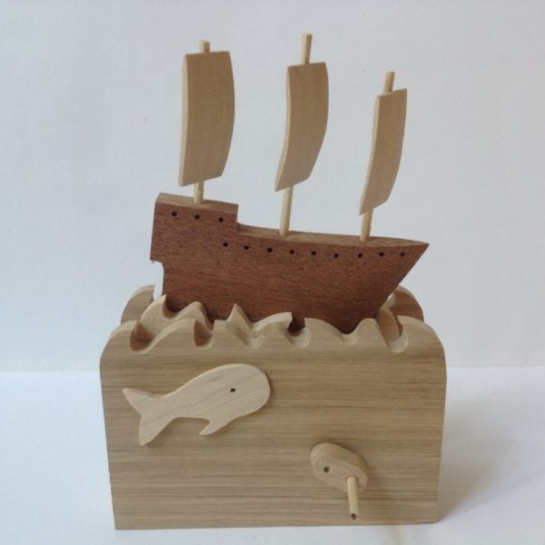 Galleon at Sea Wooden Automata - Old Chapel Gallery