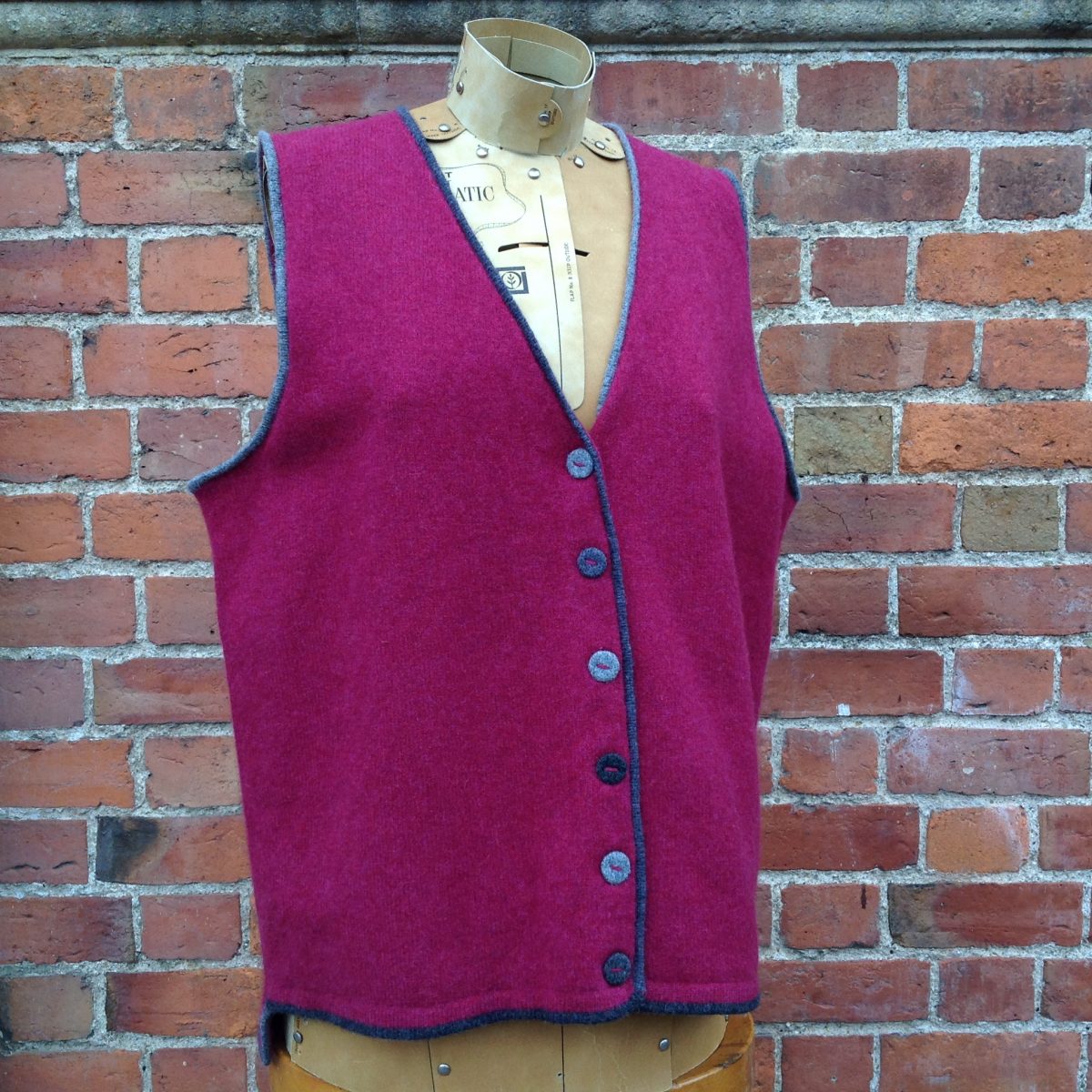 Rosehip Long Back Button Waistcoat Old Chapel Gallery rosehip-long-back-button-waistcoat-old-chapel-gallery