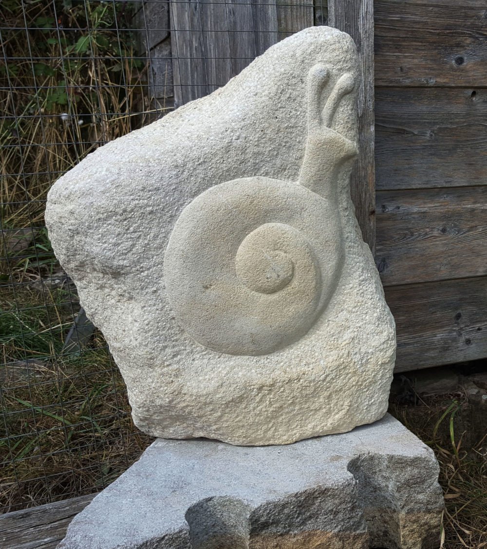 'Snail' in Cotswold Stone - Old Chapel Gallery