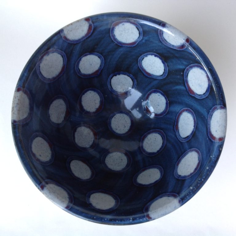 Stoneware Blue Spotted Bowl - Old Chapel Gallery
